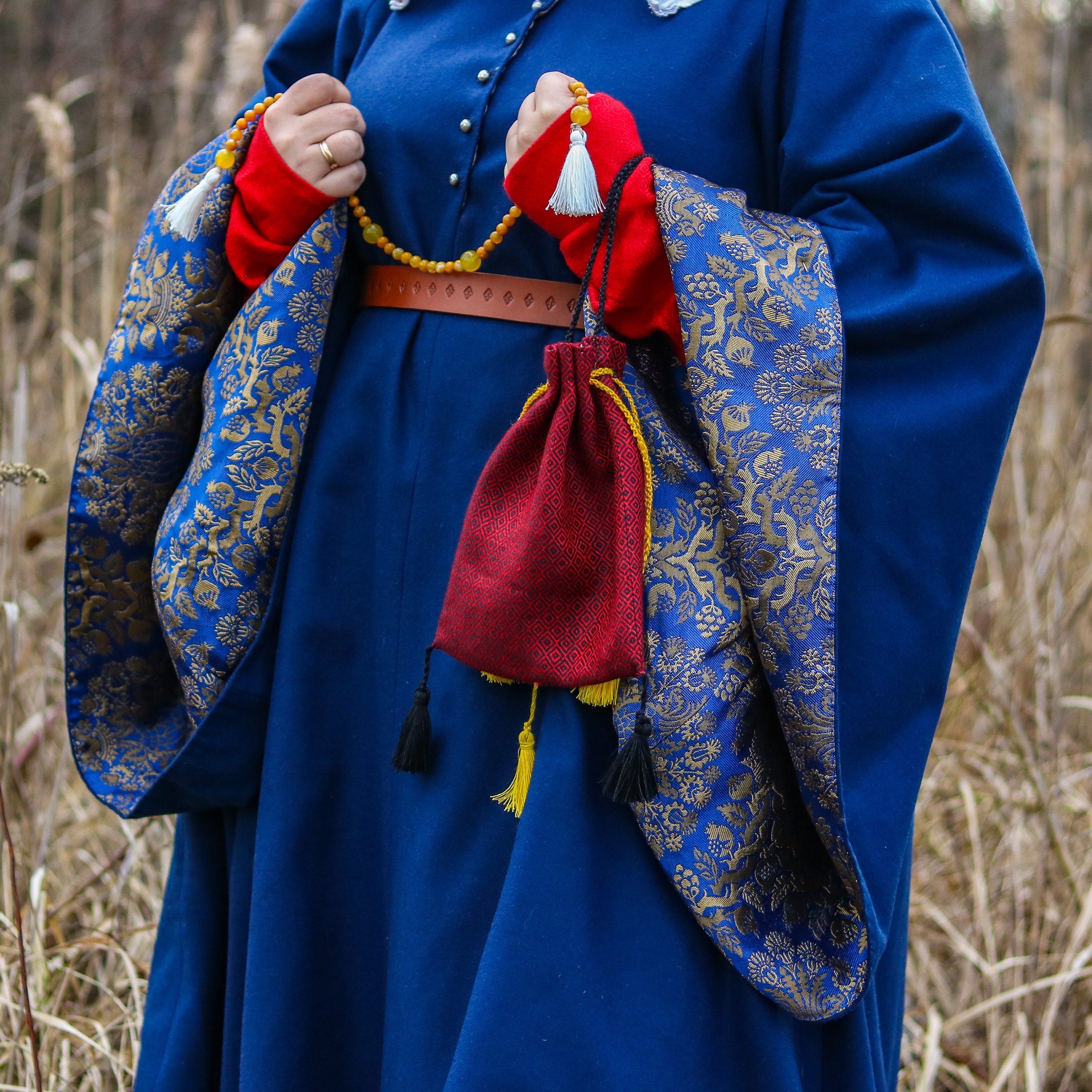 Houppelande - Patterned Lining - Medieval Dress - 14th & 15th Century ...
