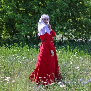 Medieval Veil - 100% Silk With Freshwater Pearls - Oval Veil With ...