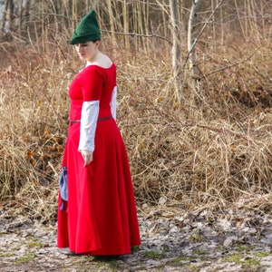 Women’s Cotte Emma - Medieval Wool Dress With Short Sleeves - Simple ...