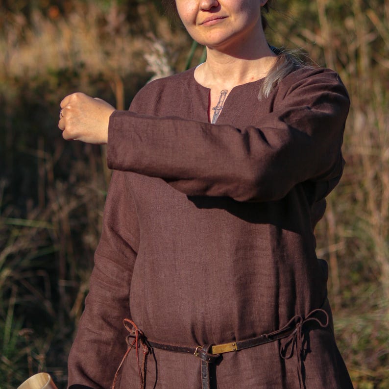 Hedeby Viking Dress for Women - 100% Linen - Inspired by Hedeby ...