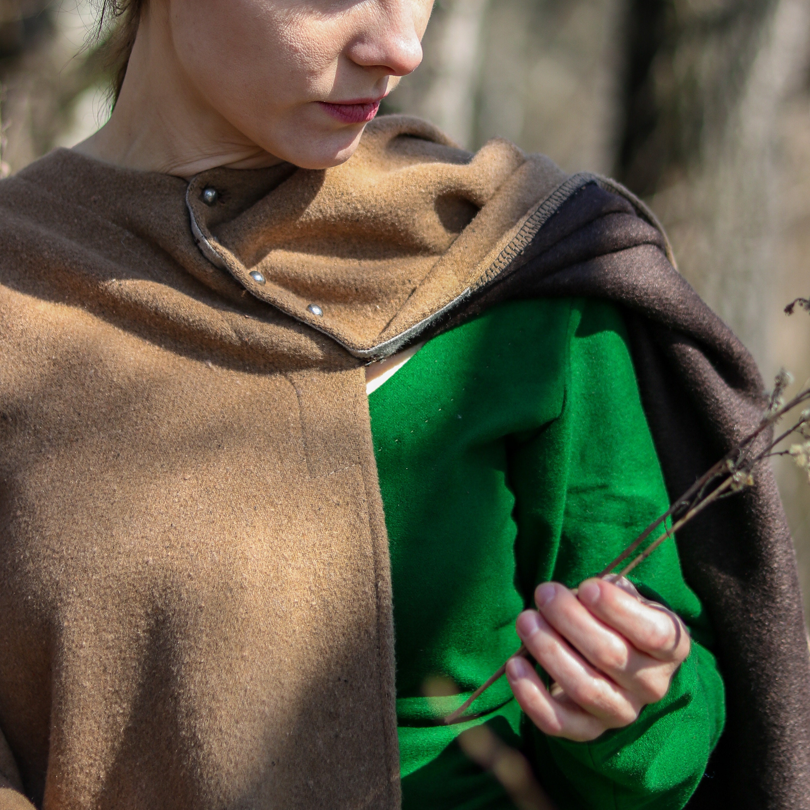 Short Circle Cloak Wool Medieval Pilgrim Cape Clothing - Etsy