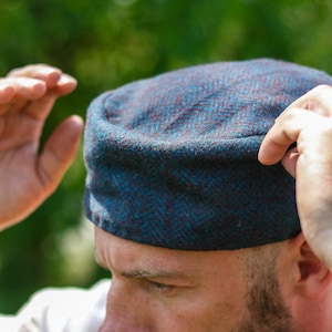 Birka Woolen Hat - Woolen Cap - Herringbone Pattern - Medieval & Viking ...