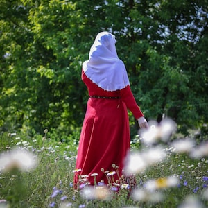 Medieval Veil - 100% Silk With Freshwater Pearls - Oval Veil With ...