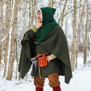 Viking Shawl - Wool Ruana - Wrap Cloak - Historical Celtic-inspired ...