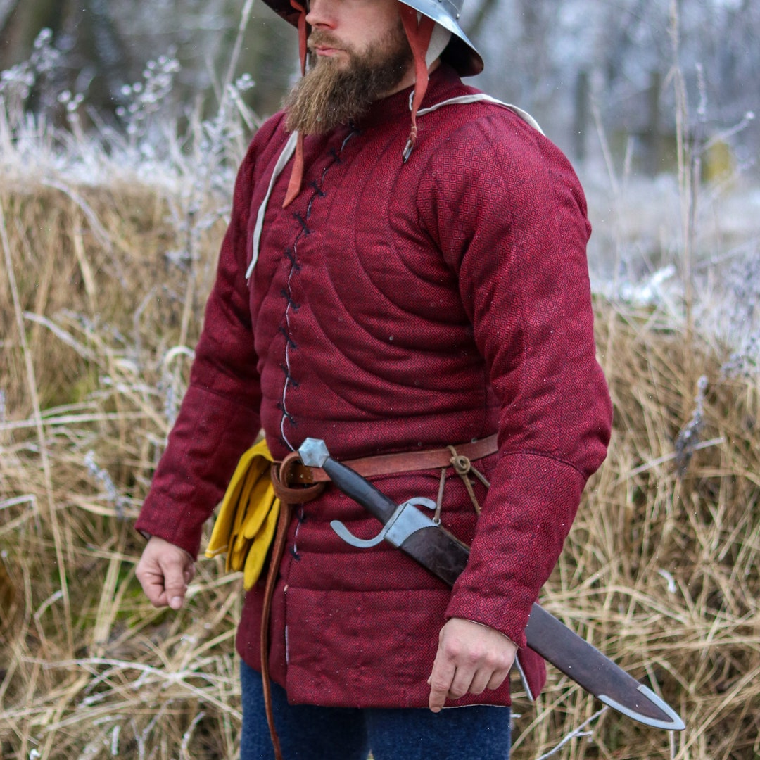 French Pourpoint - 14th Century Purpoint - Linen Gambeson - Late ...