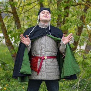 Full Circle Cloak - Medieval Pilgrim Cape From Wool - Reenactment ...