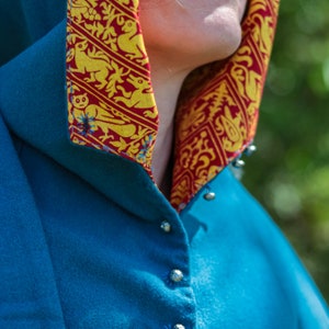 Womens Liripipe Cowl Wool and Linen Medieval Hood With A Pattern 14th ...