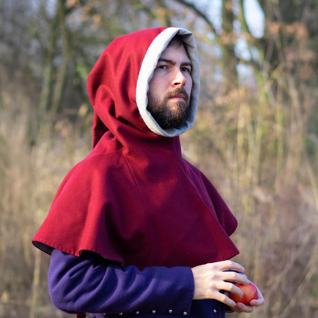 Liripipe Hood Alexander – Wool & Linen - 14th-15th Century - Classic ...