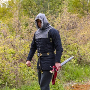 Liripipe Hood With Cords Wool & Linen 14th Century Gugel Chaperone for ...