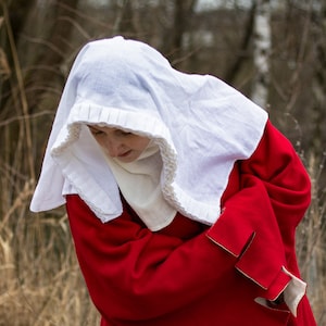Kruseler & Wimple - Medieval Linen Veil Scarf - Linen Headdress for ...