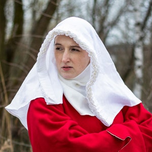 Kruseler & Wimple - Medieval Linen Veil Scarf - Linen Headdress for ...