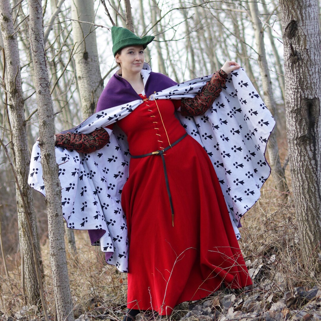 Medieval Cloak With Lining Middle Ages & Renaissance Woolen Cape With ...