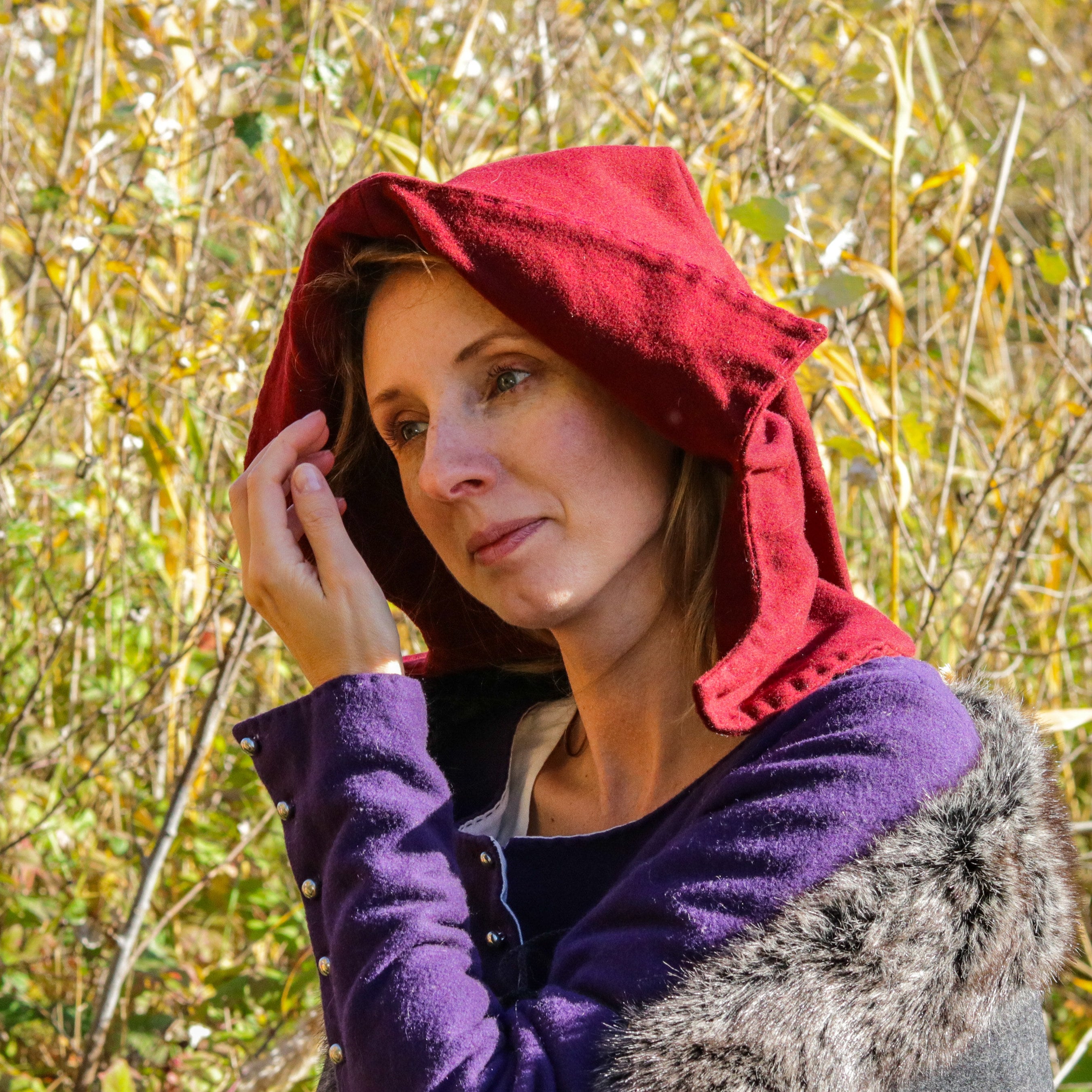 Gremlin Hood - Medieval Women’s Cowl - 15th Century Headwear for ...