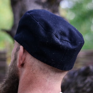 Birka Woolen Hat - Medieval & Viking Wool Round Cap - Basic Medieval ...