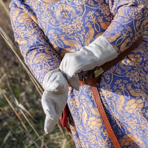 Medieval Gloves - 100% Linen - Women’s Three-finger Gloves - Linen ...