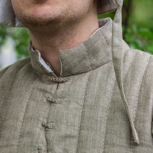 Catalan Knight's Gambeson - Linen Padded Armor - Medieval Aketon - 14th ...