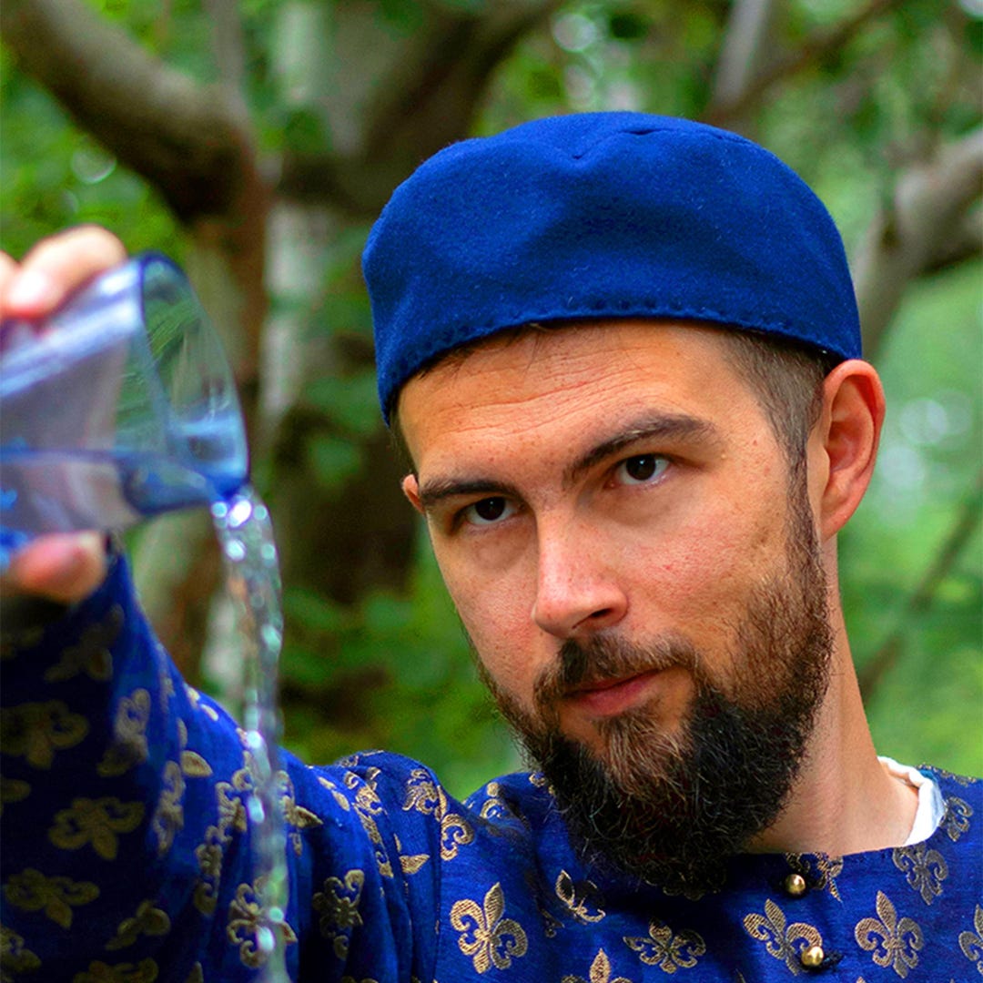 Birka Woolen Hat - Medieval & Viking Wool Round Cap - Basic Medieval ...