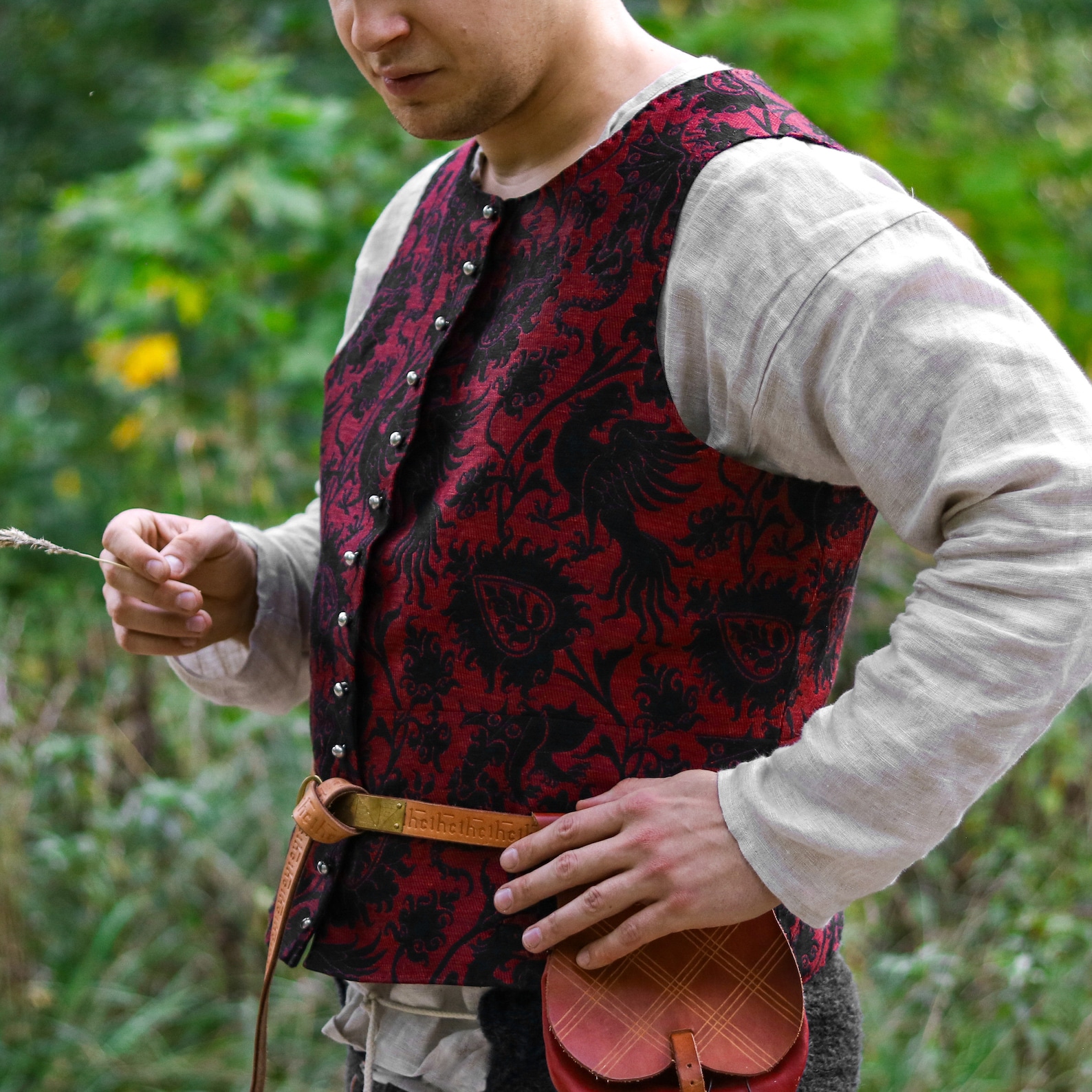Men’s Patterned Waistcoat - Venetian Pattern - Middle Ages Renaissance ...