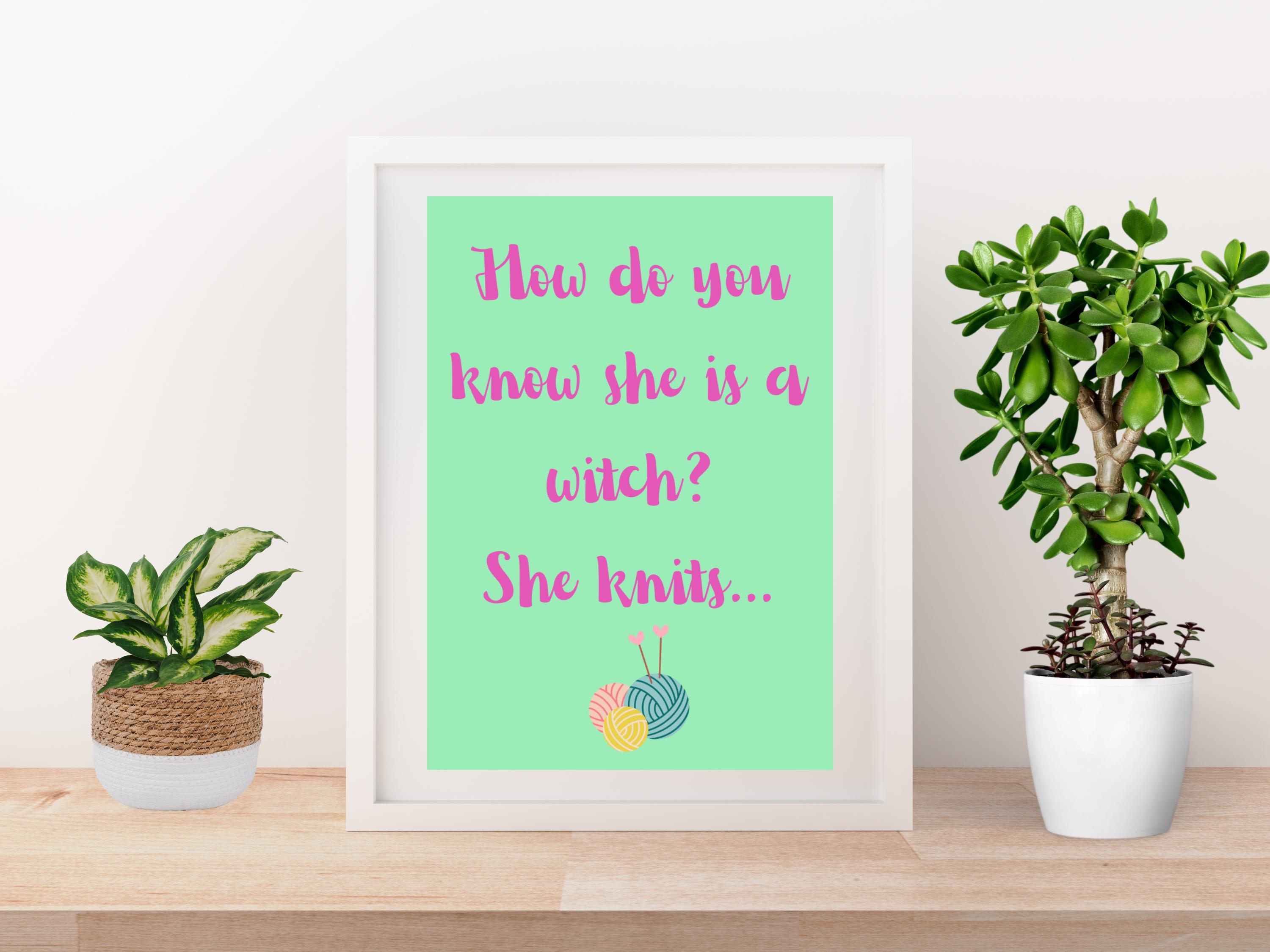 Monty Python and Knitting Digital Print - Etsy