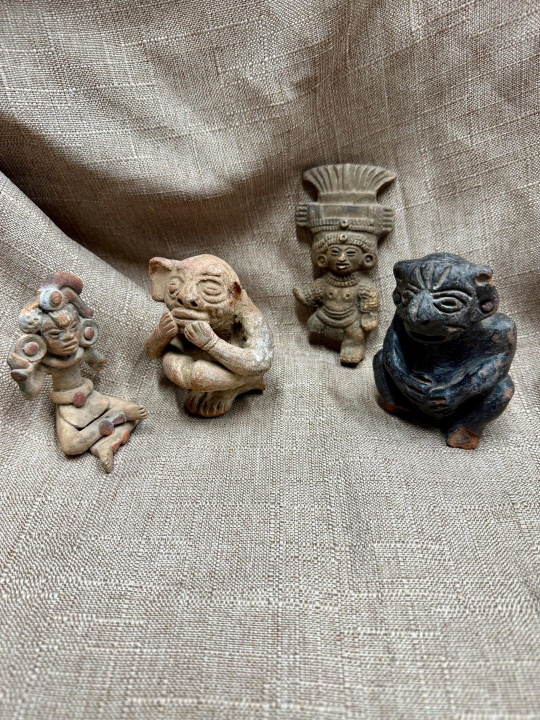 Set of Folk Art Clay Mexican Inca Mayan Aztec Indigenous Figures - Etsy