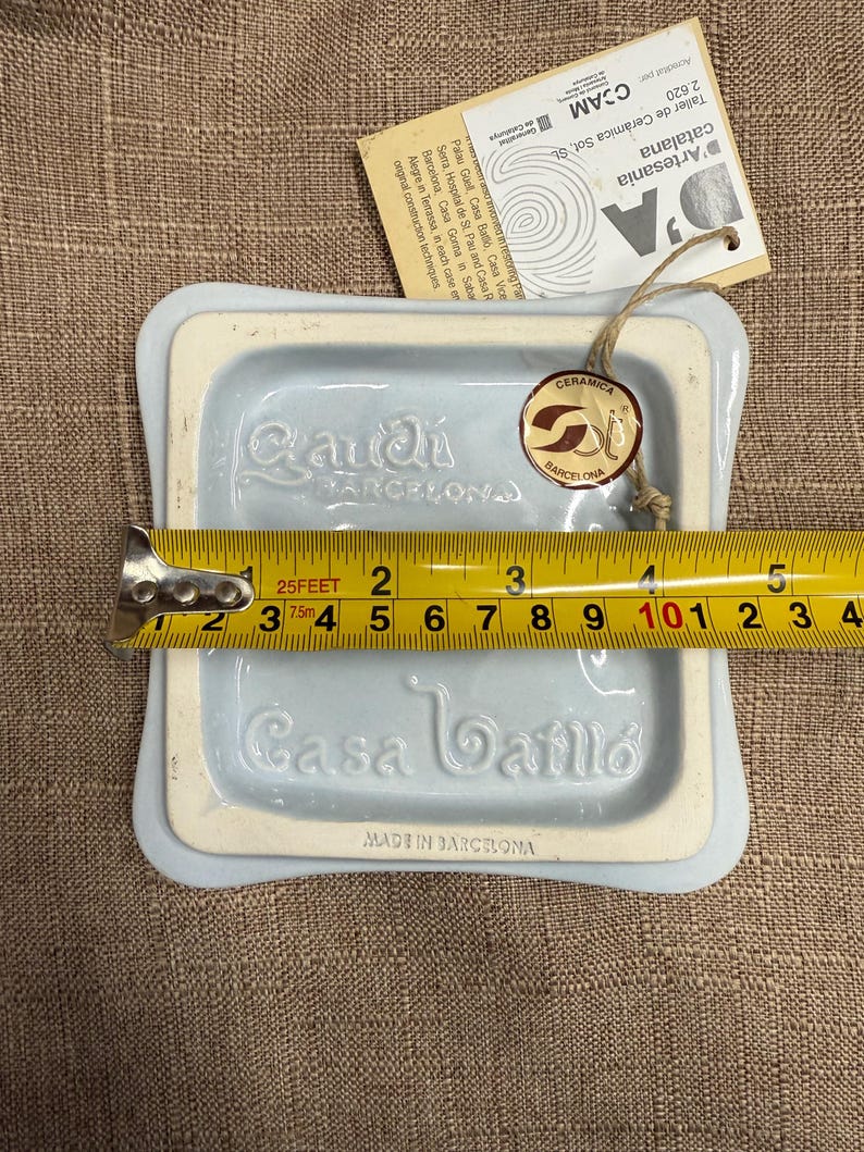 Antoni Gaudi Blue Tile Souvenir From Casa Battlo in Barcelona, Spain - Etsy