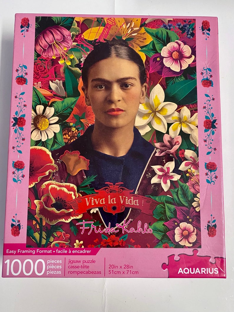 1,000 Piece Jigsaw Puzzle of Frida Kahlo viva La Vida by Aquarius, Used ...