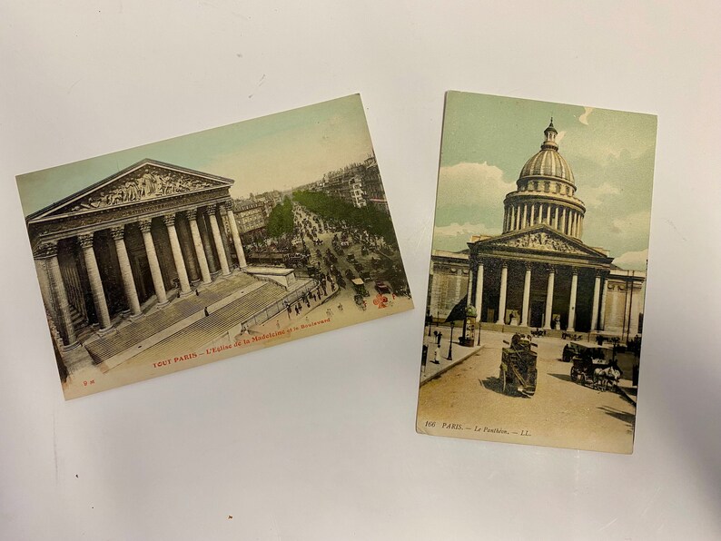Set of Two Vintage / Antique Postcards From France - Etsy
