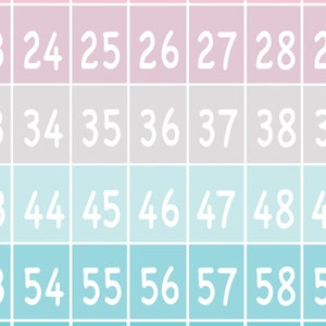 Dreamy Ombre Number Board 1 to 100 Number Chart Kids Poster - Etsy