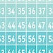 Teal Ombre Number Chart Ombre Number Chart Classroom Chart - Etsy