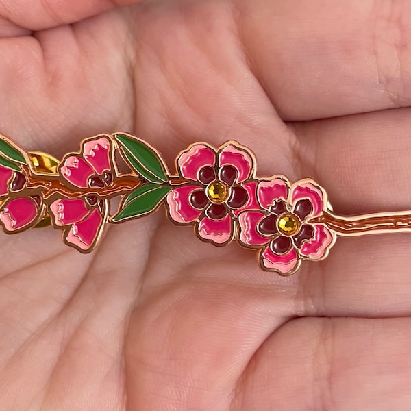 Cherry Blossom Pin - Etsy