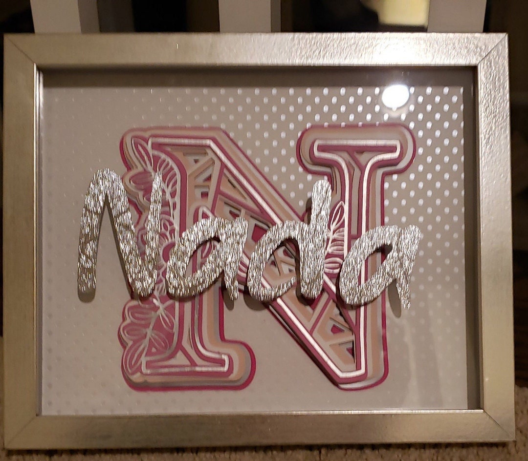 Layered Letter Shadowbox ,mandala Letters, Custom Box , Custom Gift ...