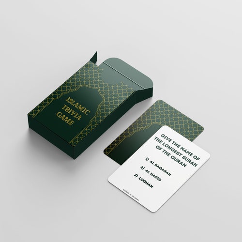 ISLAMIC TRIVIA Card Game - Etsy