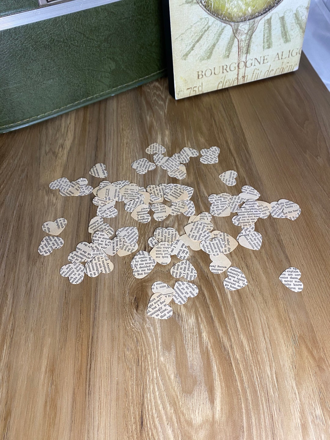 Vintage Book Page Confetti Hearts 1 - Etsy