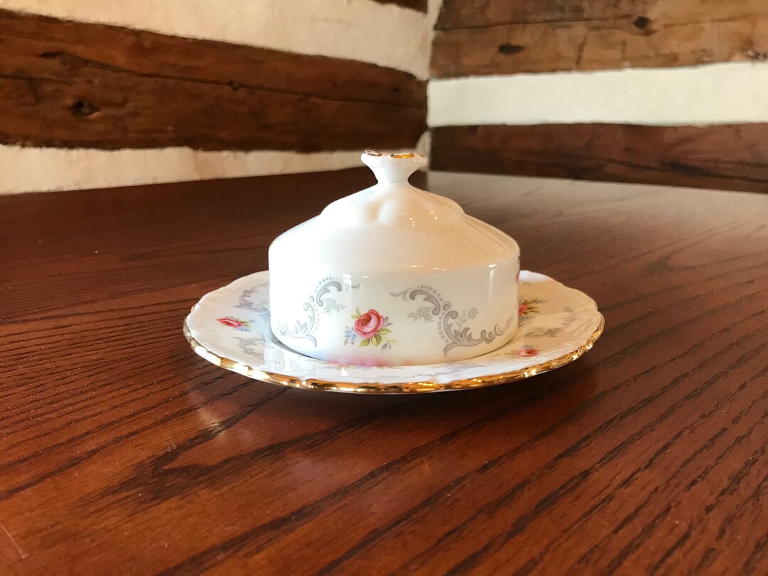Tranquility by Royal Albert – Round Covered Butter Dish, Used ...