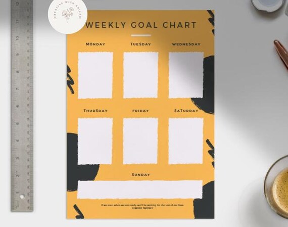 Weekly Goal Chart - Etsy