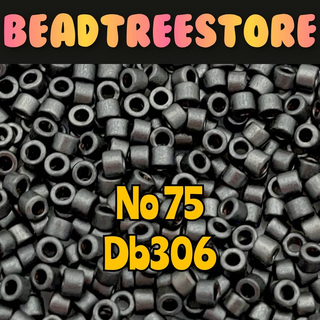 Miyuki Delica Seed Bead 11/0 DB306 Matte Charcoal 5g Delica Beads ...