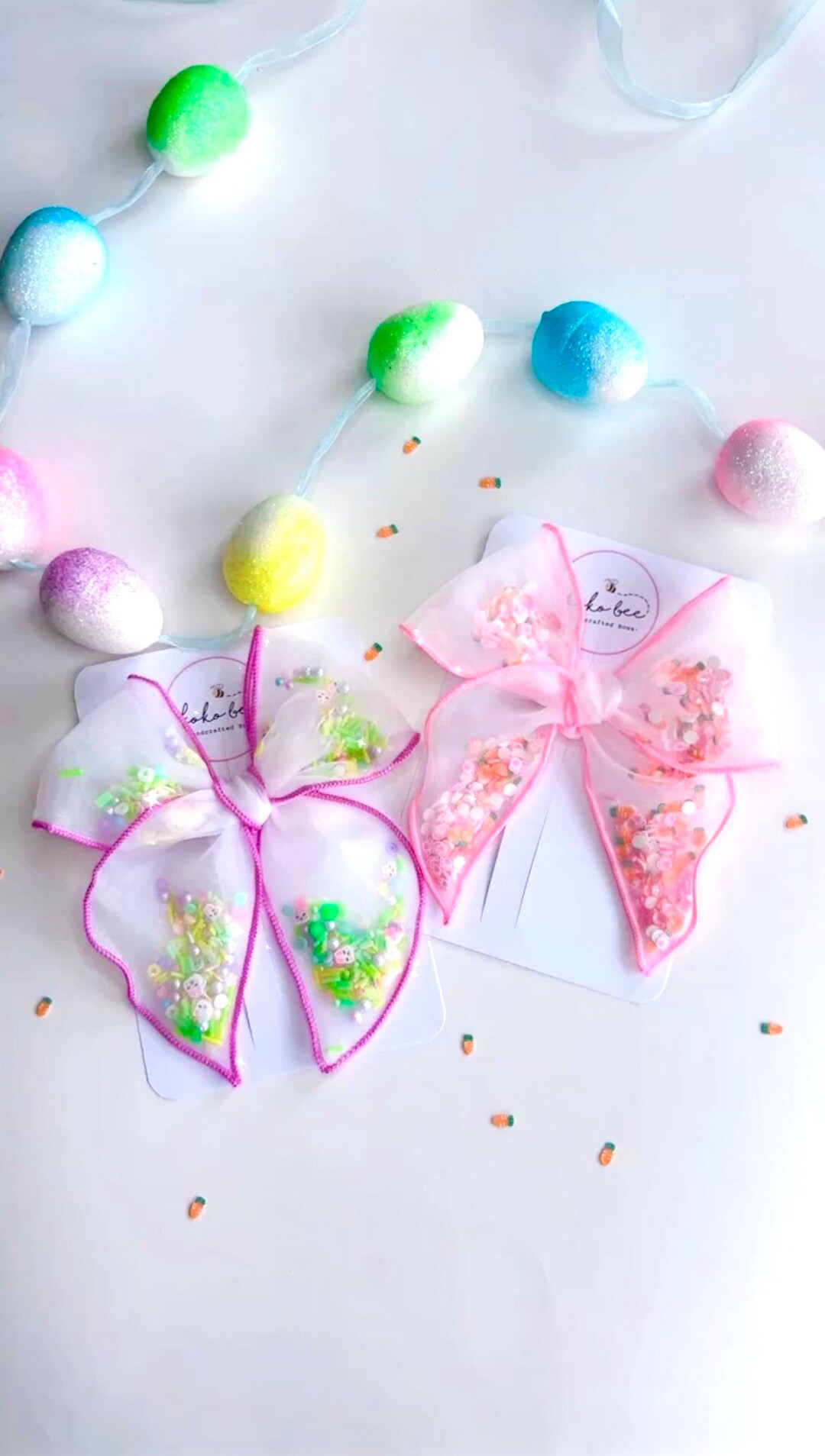 Easter Sheer Brynn Style Shaker Bows long Tail Pink/purple/pastel ...