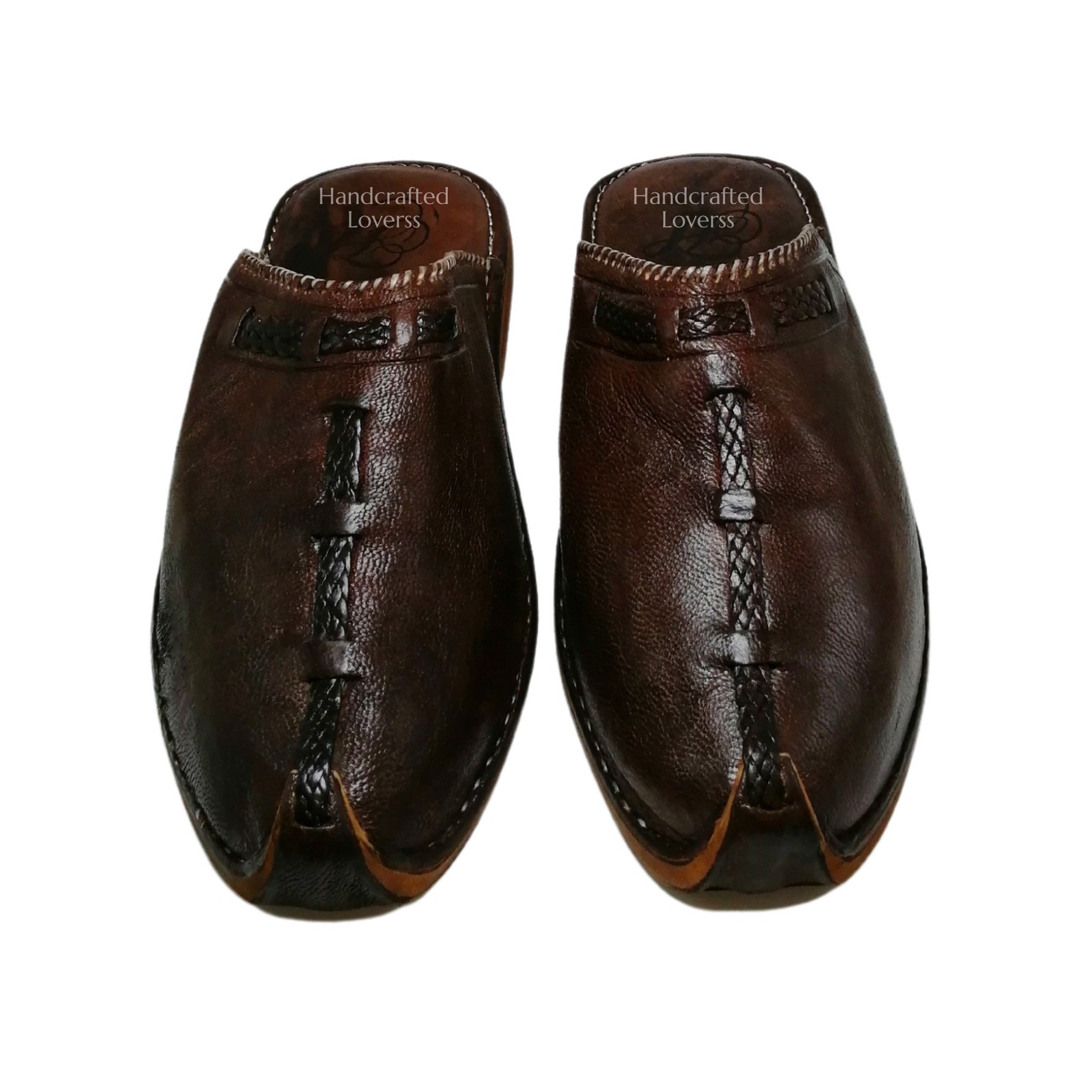 Moroccan Shoes Babouche Men Slippers Handmade Shoes Leather | Etsy