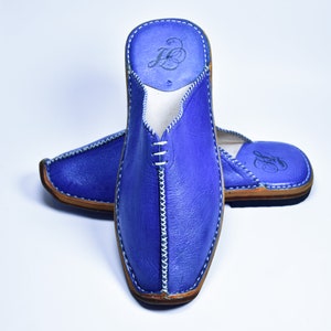 Moroccan Leather Handmade Slippers, Leather Unisex Babouches,babouche ...