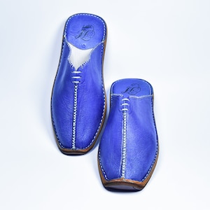 Moroccan Leather Handmade Slippers, Leather Unisex Babouches,babouche ...