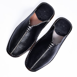Moroccan Leather Handmade Slippers, Leather Unisex Babouches,babouche ...