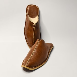 Moroccan Leather Handmade Slippers, Leather Unisex Babouches,babouche ...
