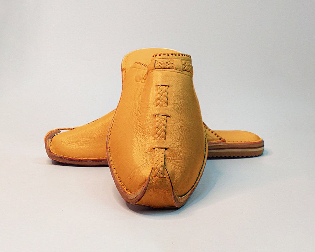 Moroccan Leather Handmade Slippers, Leather Unisex Babouches,babouche ...