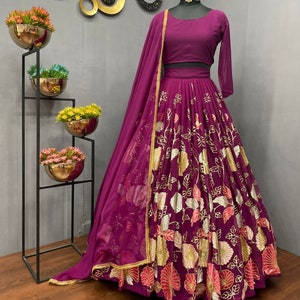 Beautiful Georgette Lehenga Choli Party Wear Designer Ready - Etsy
