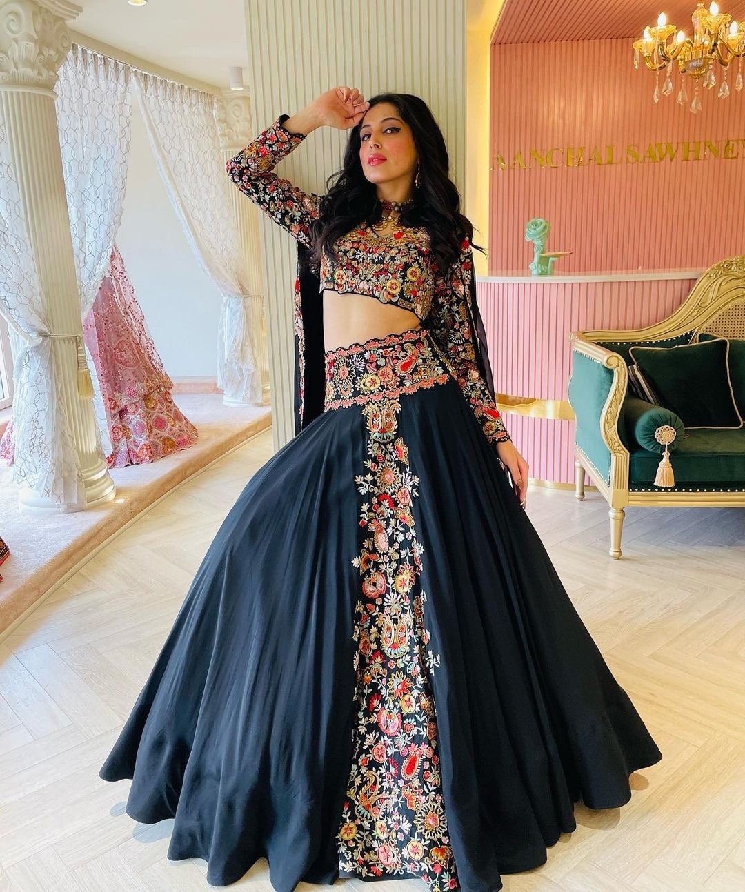 Designer Black Lehenga Choli for Women Indian Wedding Function - Etsy