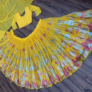 Beautiful Georgette Lehenga Choli Party Wear Designer Ready - Etsy