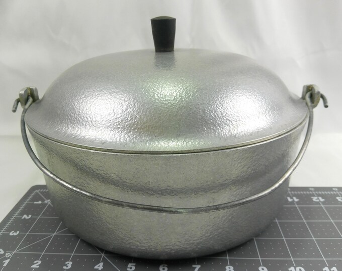Antique 1960's Hammered Aluminum Club Hammercraft Cookware Dutch Oven ...