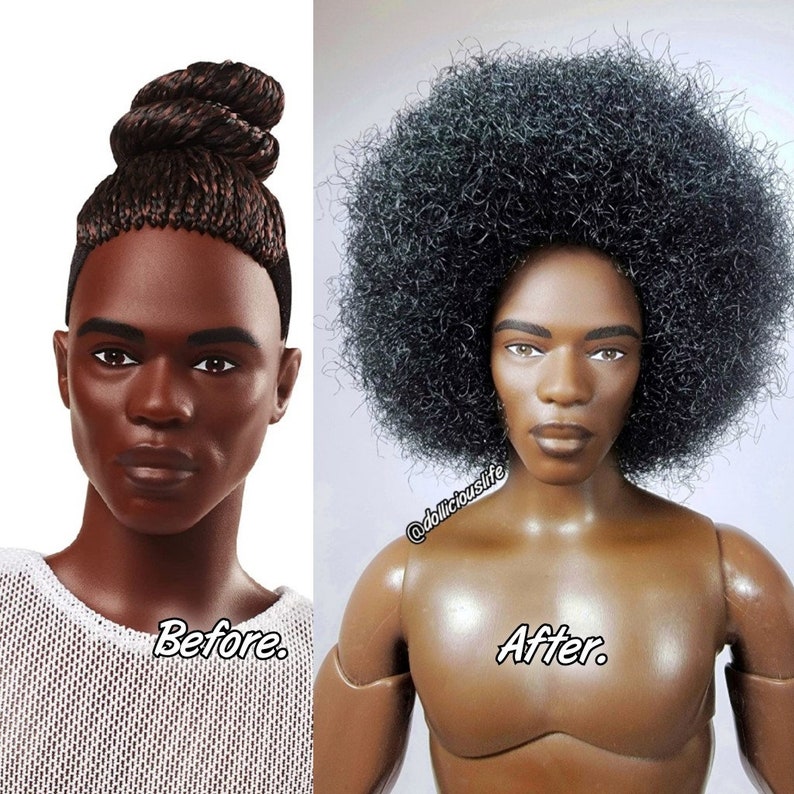 Barbie Looks AA Ken Doll Afro Customized - Etsy