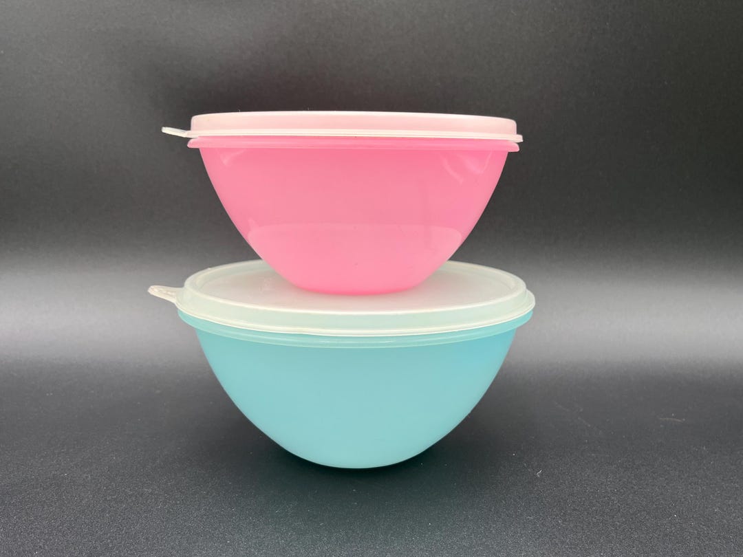 Vintage Pastel Pink and Blue Tupperware Wonderlier Nesting Bowls With ...