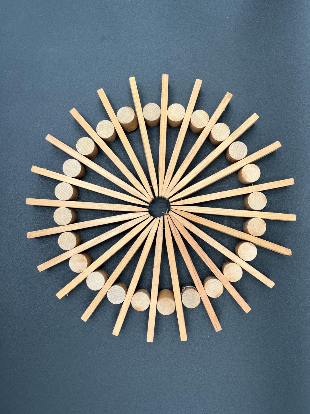 Starburst Wooden Slat Trivet - Etsy